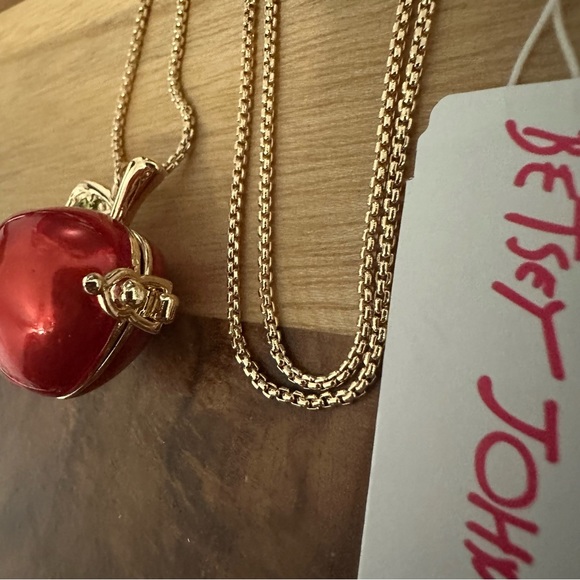 Betsey Johnson | Jewelry | Authentic Betsey Johnson Back To School Red ...